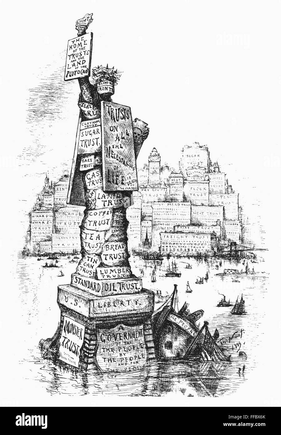 Liberty statue cartoon Cut Out Stock Images & Pictures - Alamy