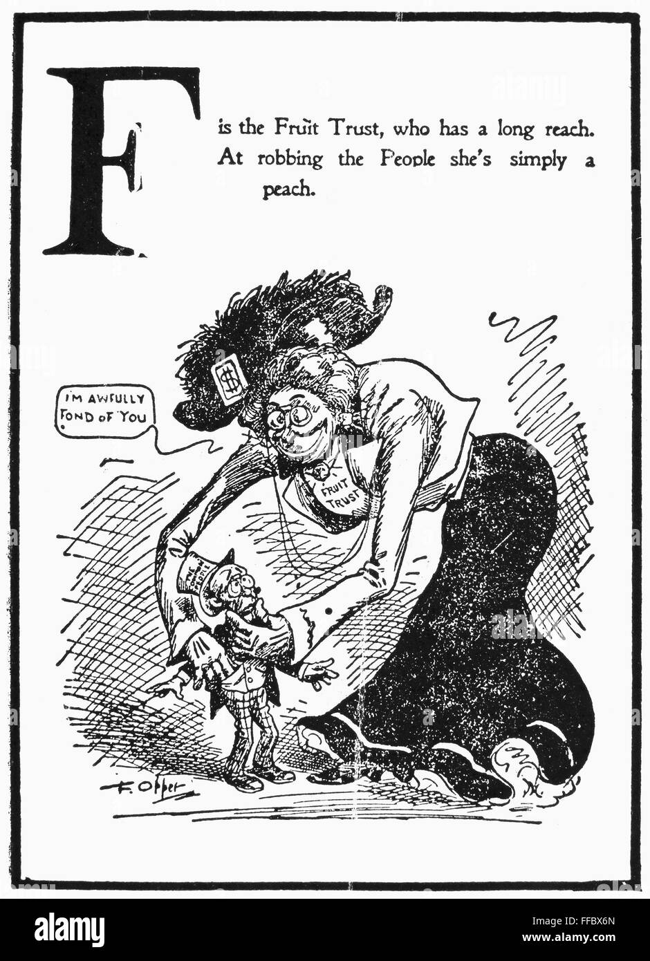 ANTI-TRUST CARTOON, 1902. /nThe fruit trust satirized in a cartoon from ...