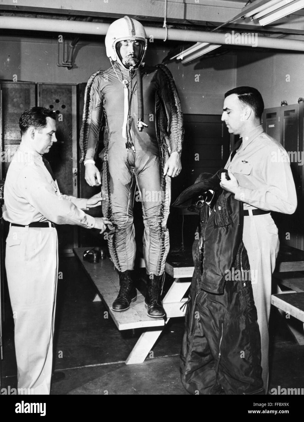 HIGH ALTITUDE SUIT, 1952. /nAlvin 'Tex' Johnston (1914-1998), a test ...