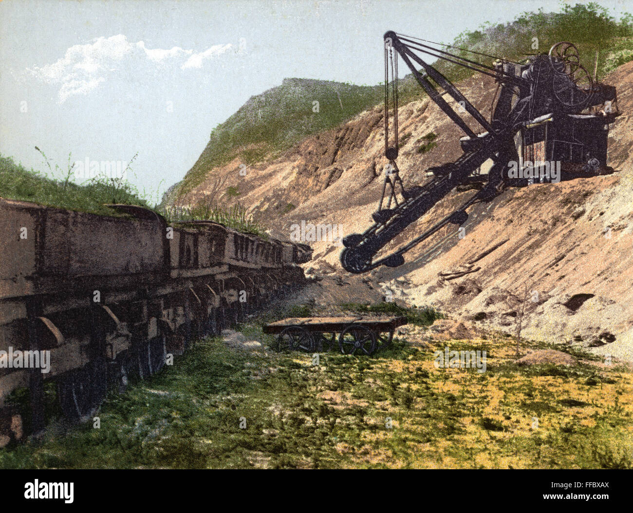 PANAMA CANAL: CULEBRA CUT. /nAn old French excavator at the Culebra Cut ...