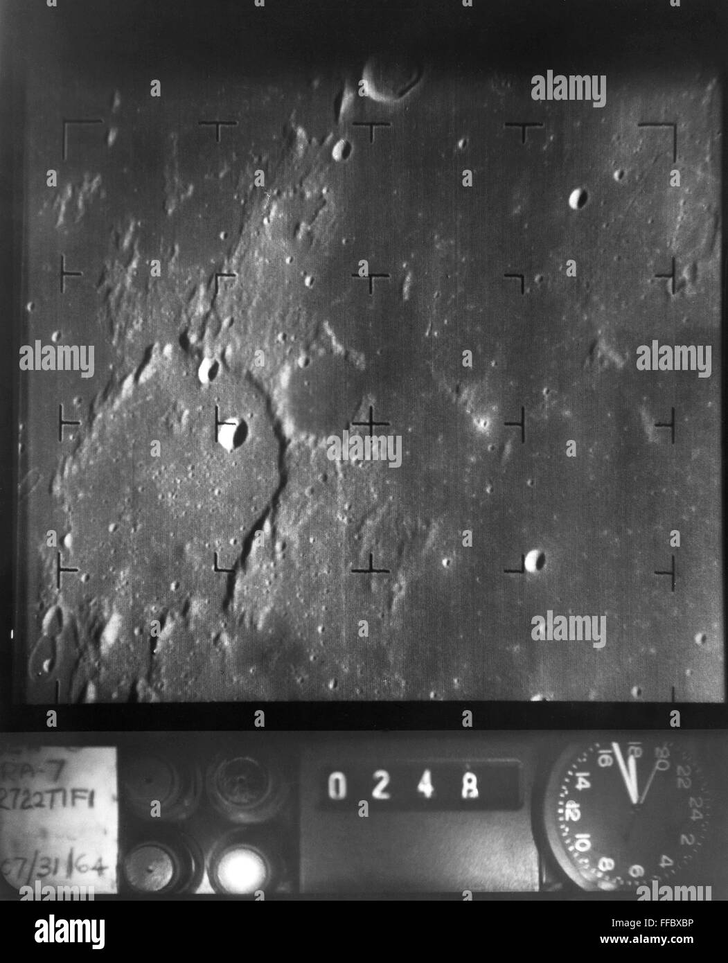 MOON: RANGER 7, 1964. /nPhotograph taken by the spacecraft Ranger 7 ...