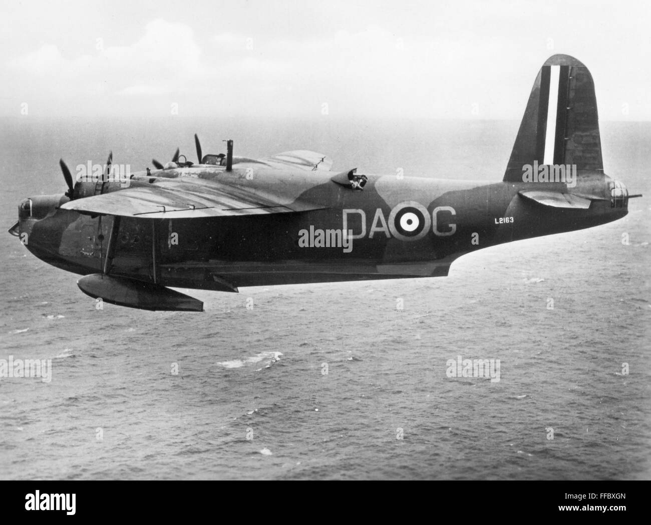 WWII: BRITISH FLYING BOAT. /nBritish Sunderland flying boat ...