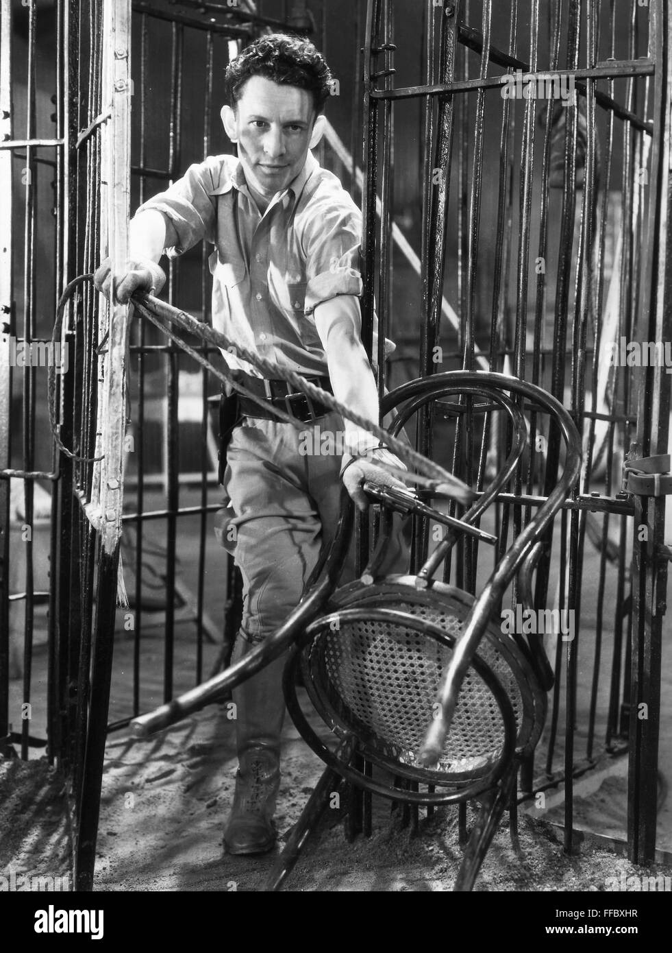 CLYDE BEATTY (1903-1965). /nAmerican animal tamer. Photographed in the ...