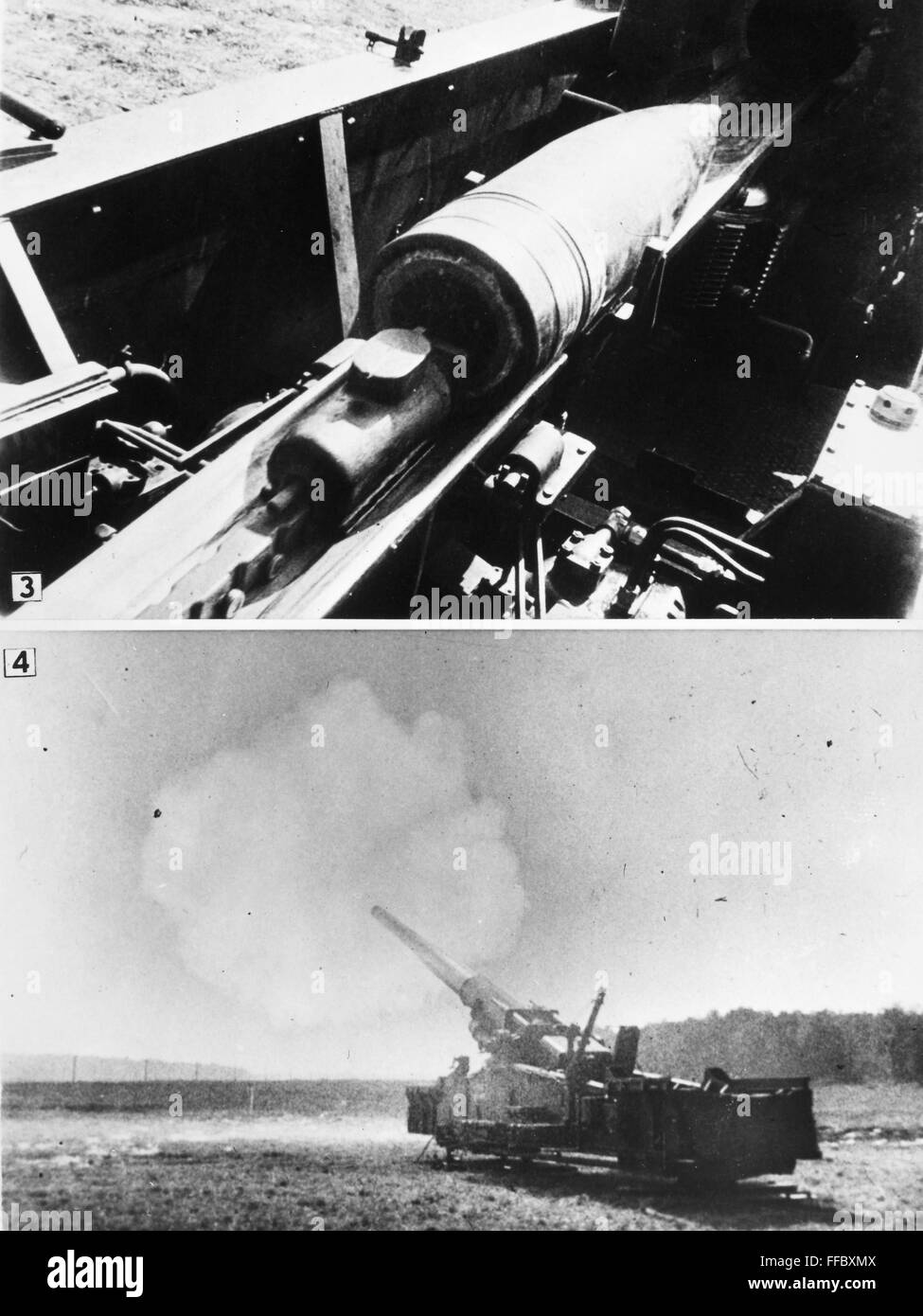 ATOMIC CANNON, 1952./nThe US Army's 280mm, 20-mile range cannon ...