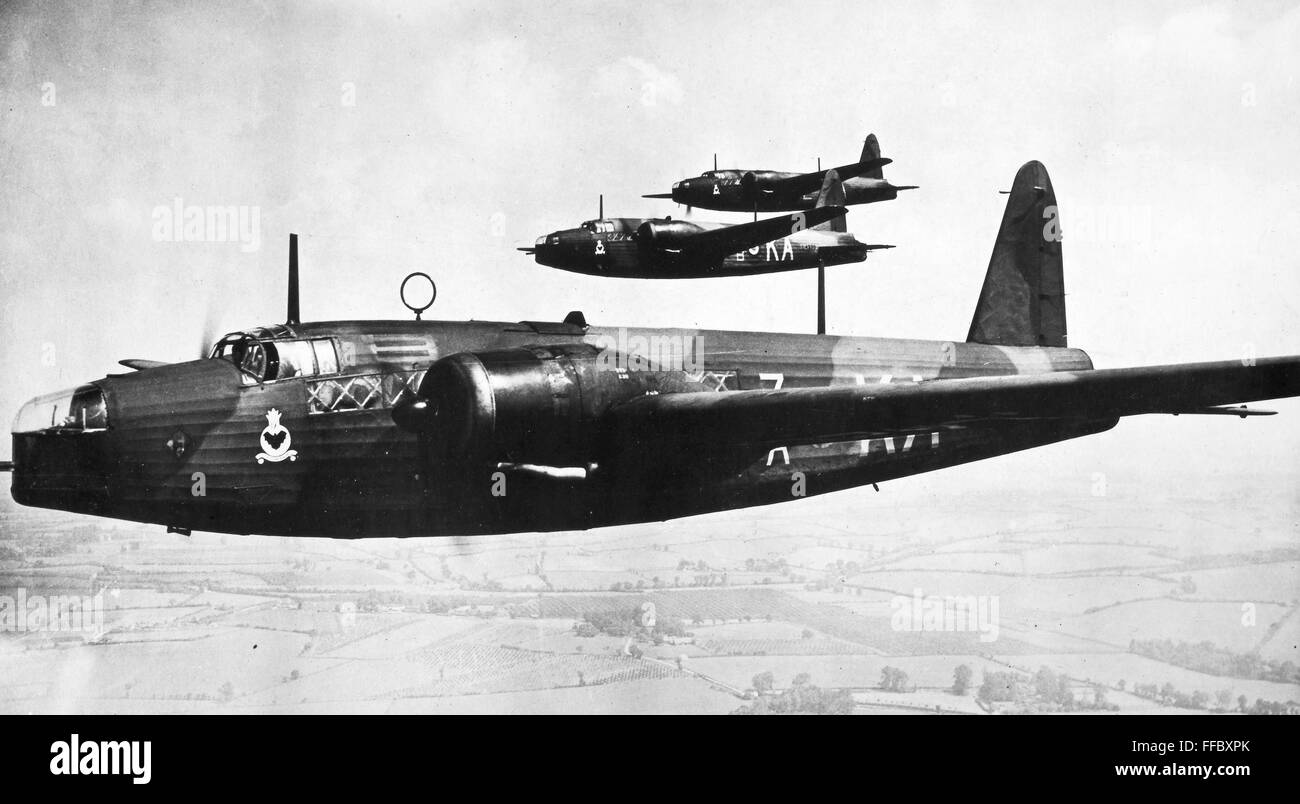 WWII: BRITISH BOMBERS. /nVickers Wellington bomber airplanes of the British Royal Air Force in ...