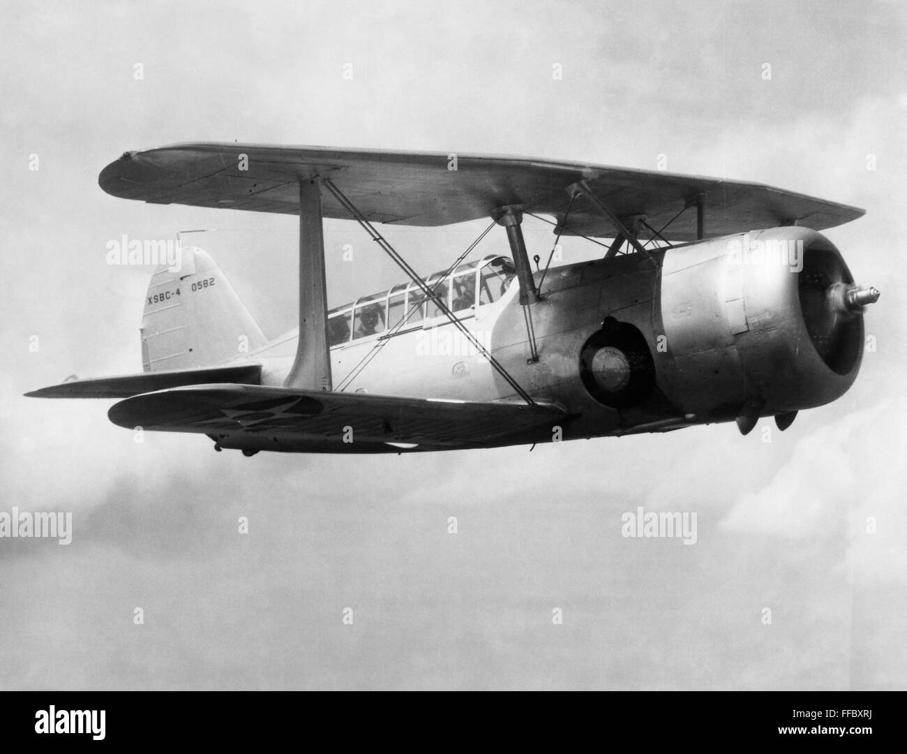 WWII: AMERICAN DIVEBOMBER. /nThe Curtiss-Wright SBC-4 Helldiver scout ...