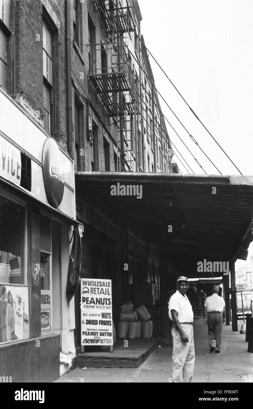 WASHINGTON MARKET, 1960s. /nMarket buildings in Lower Manhattan ...