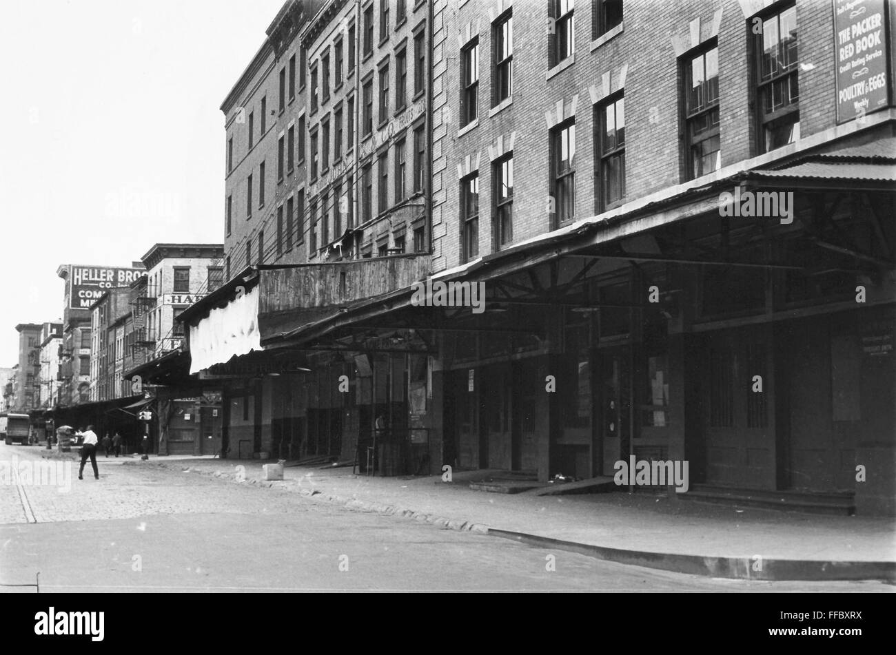 WASHINGTON MARKET, 1960s. /nMarket buildings in Lower Manhattan ...