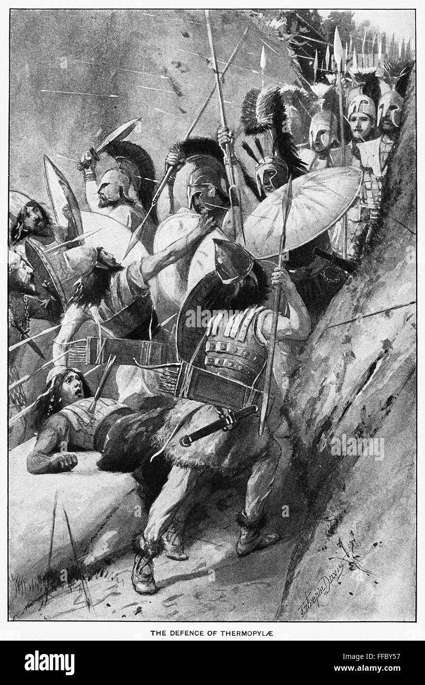 BATTLE OF THERMOPYLAE. /nThe Greek defense at the pass of Thermopylae ...