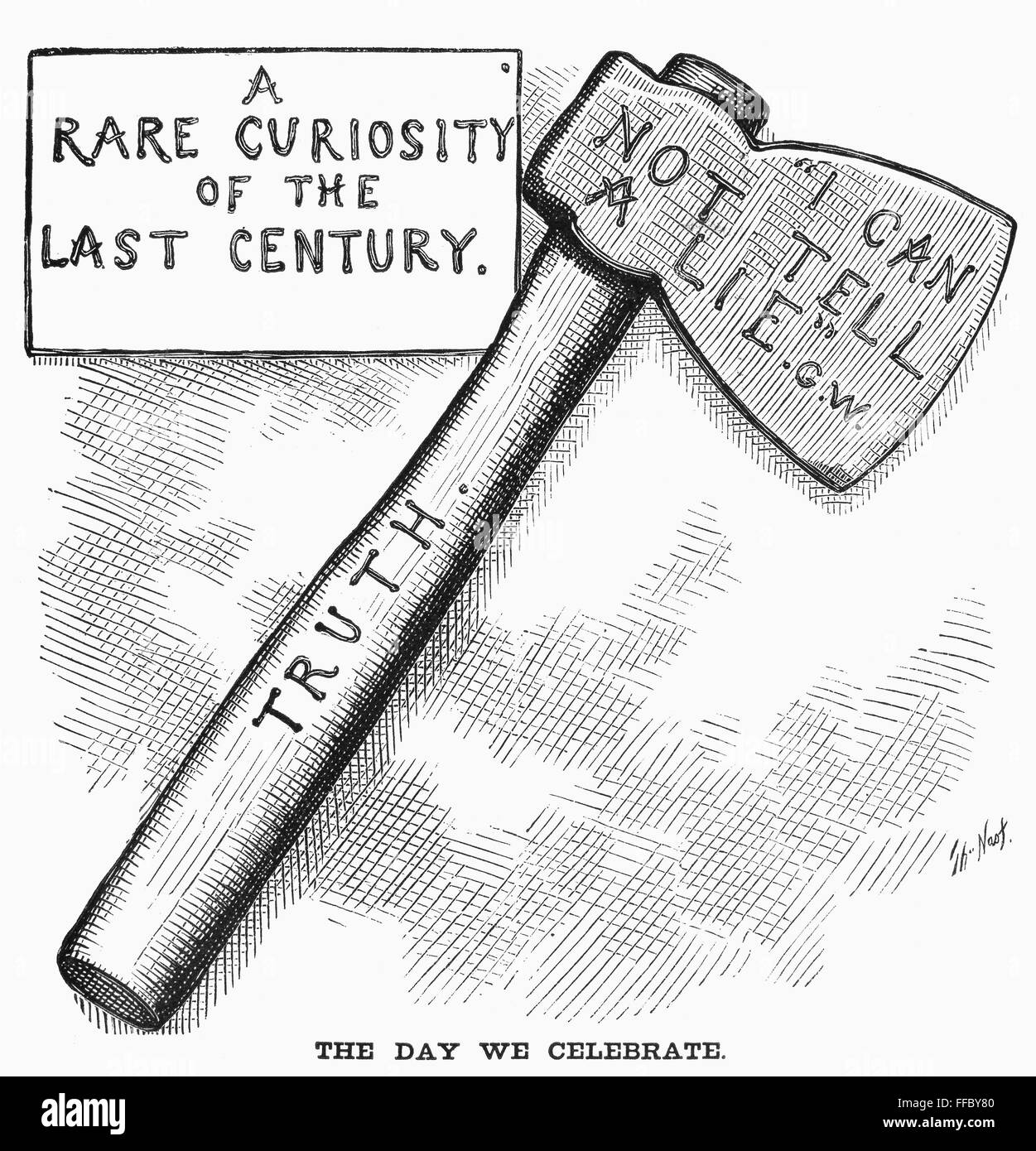 NAST: GEORGE WASHINGTON. /n'The Day We Celebrate.' American cartoon by ...