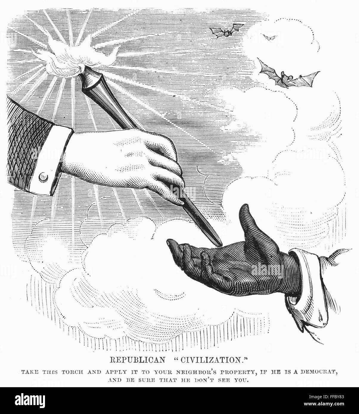 ELECTION CARTOON, 1876. /n'Republican "Civilization."' American cartoon ...