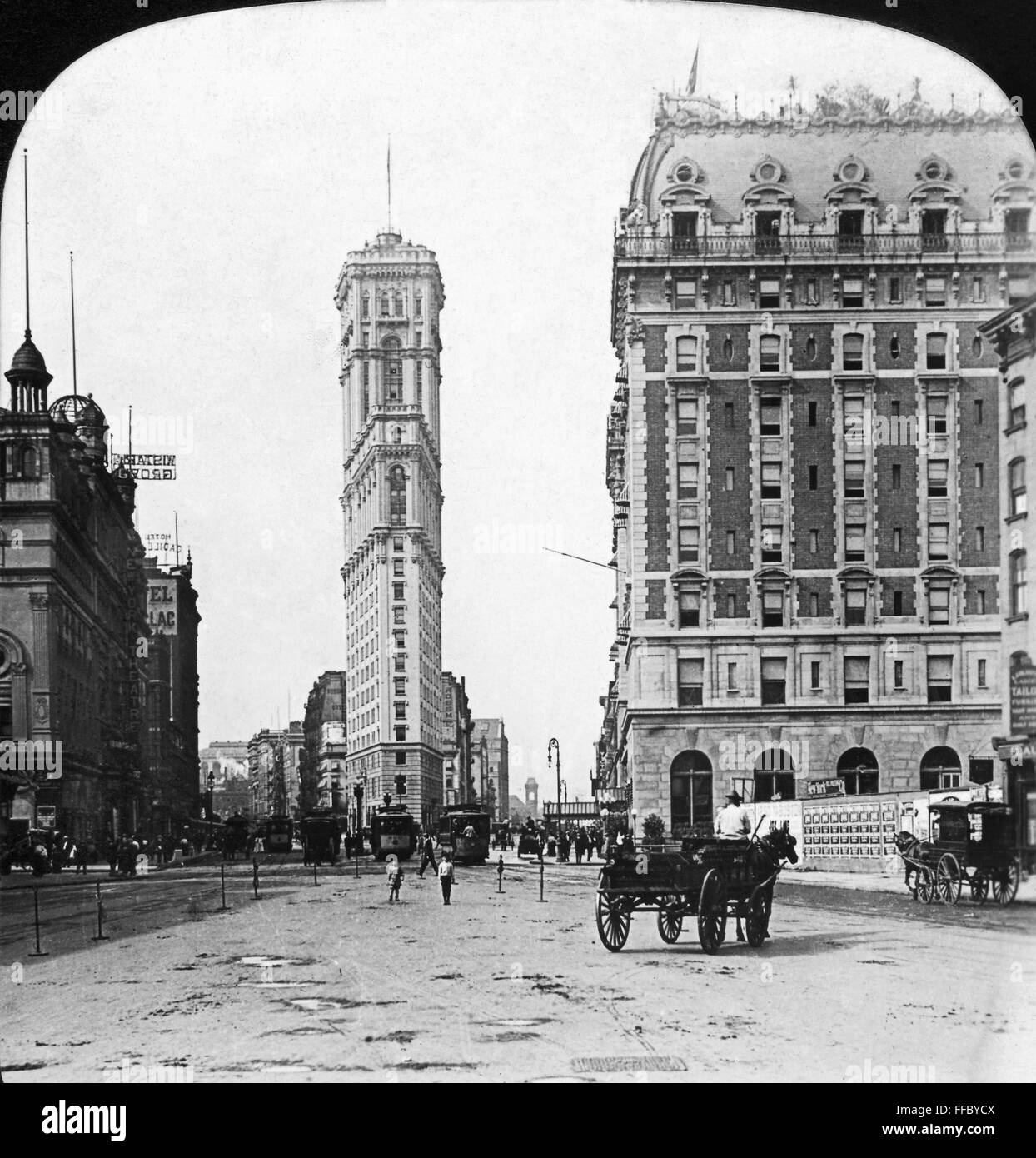 TIMES SQUARE, 1908. /nTimes Square (formerly Longacre Square) looking ...