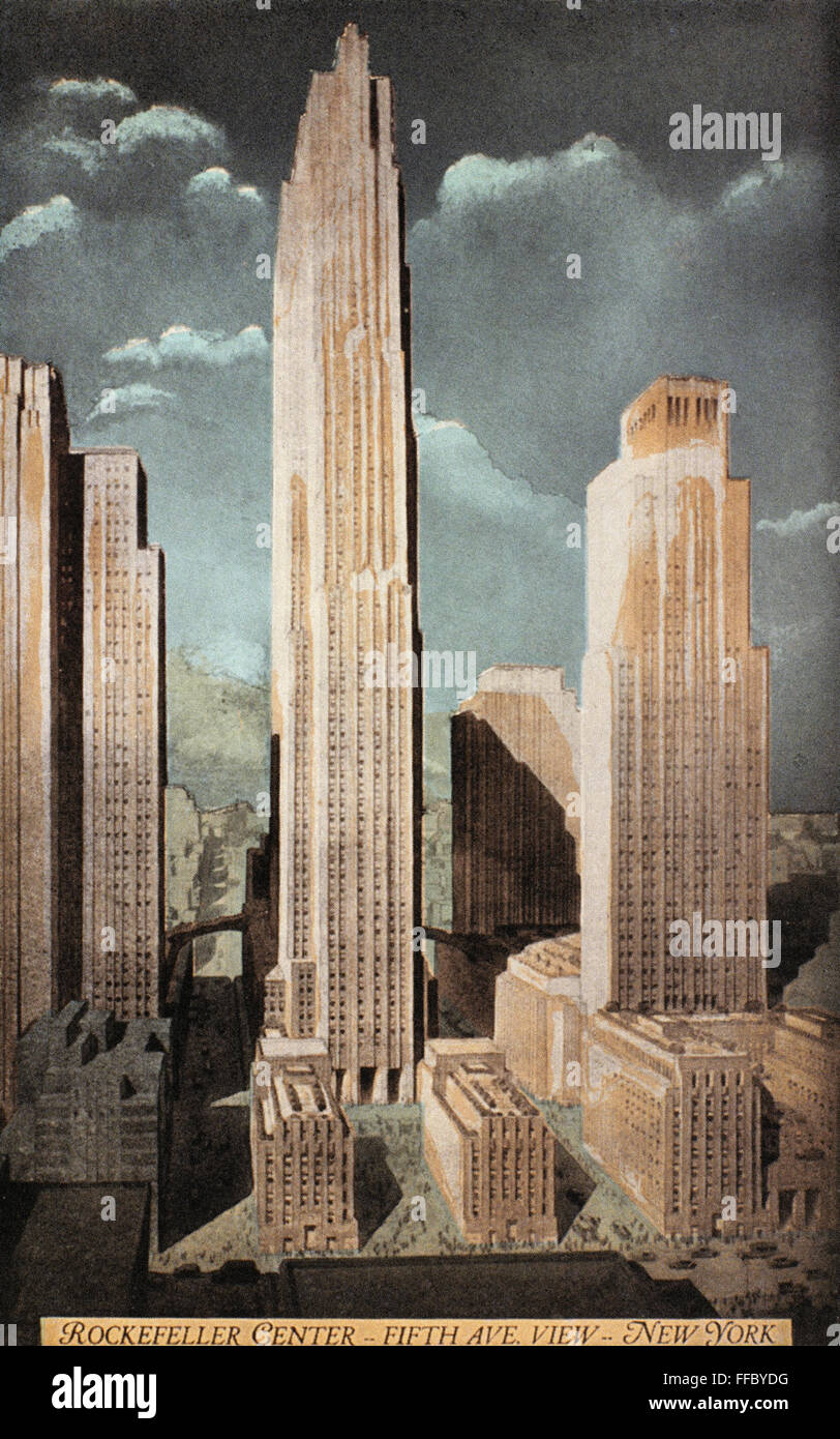 ROCKEFELLER CENTER. /nRendering of the Rockefeller Center complex ...