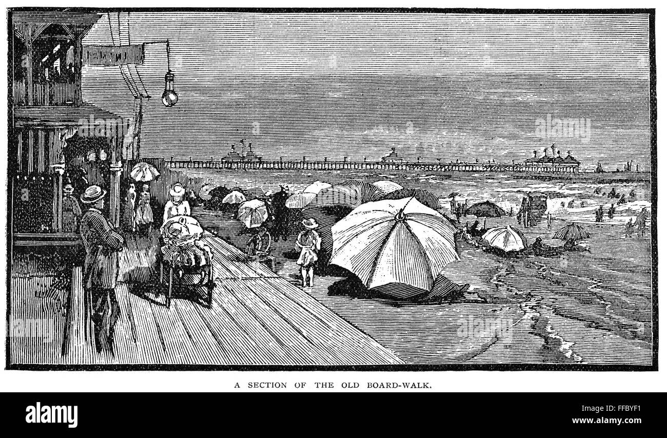 ATLANTIC CITY: BOARDWALK. /nA section of the old boardwalk in Atlantic ...