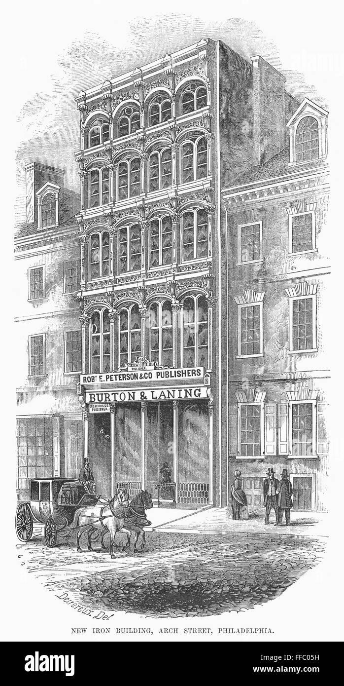 PHILADELPHIA: IRON BUILDING. /nA new cast iron front building in Arch ...