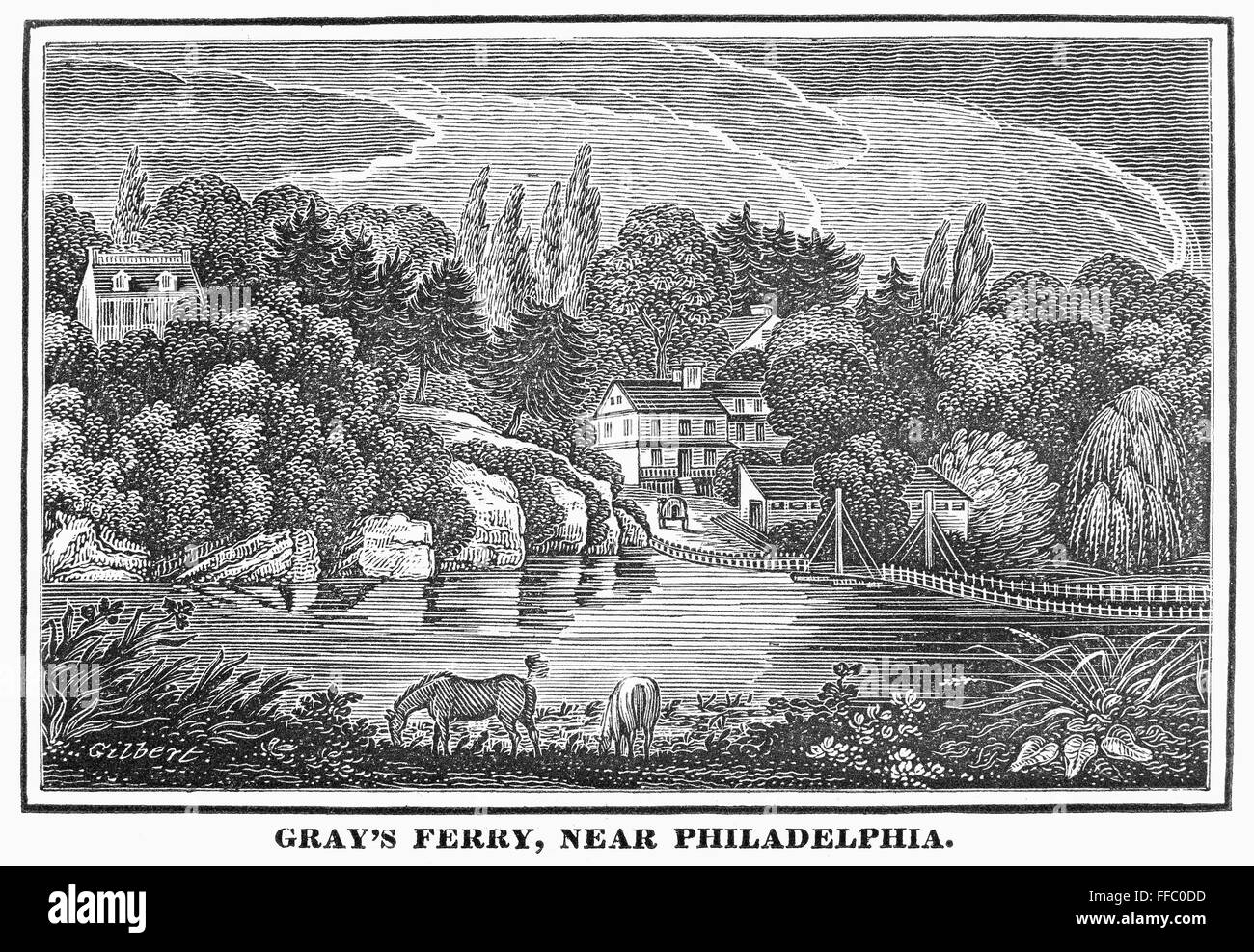 PHILADELPHIA: GRAY'S FERRY. /nGray's Ferry on the Schuylkill River near ...