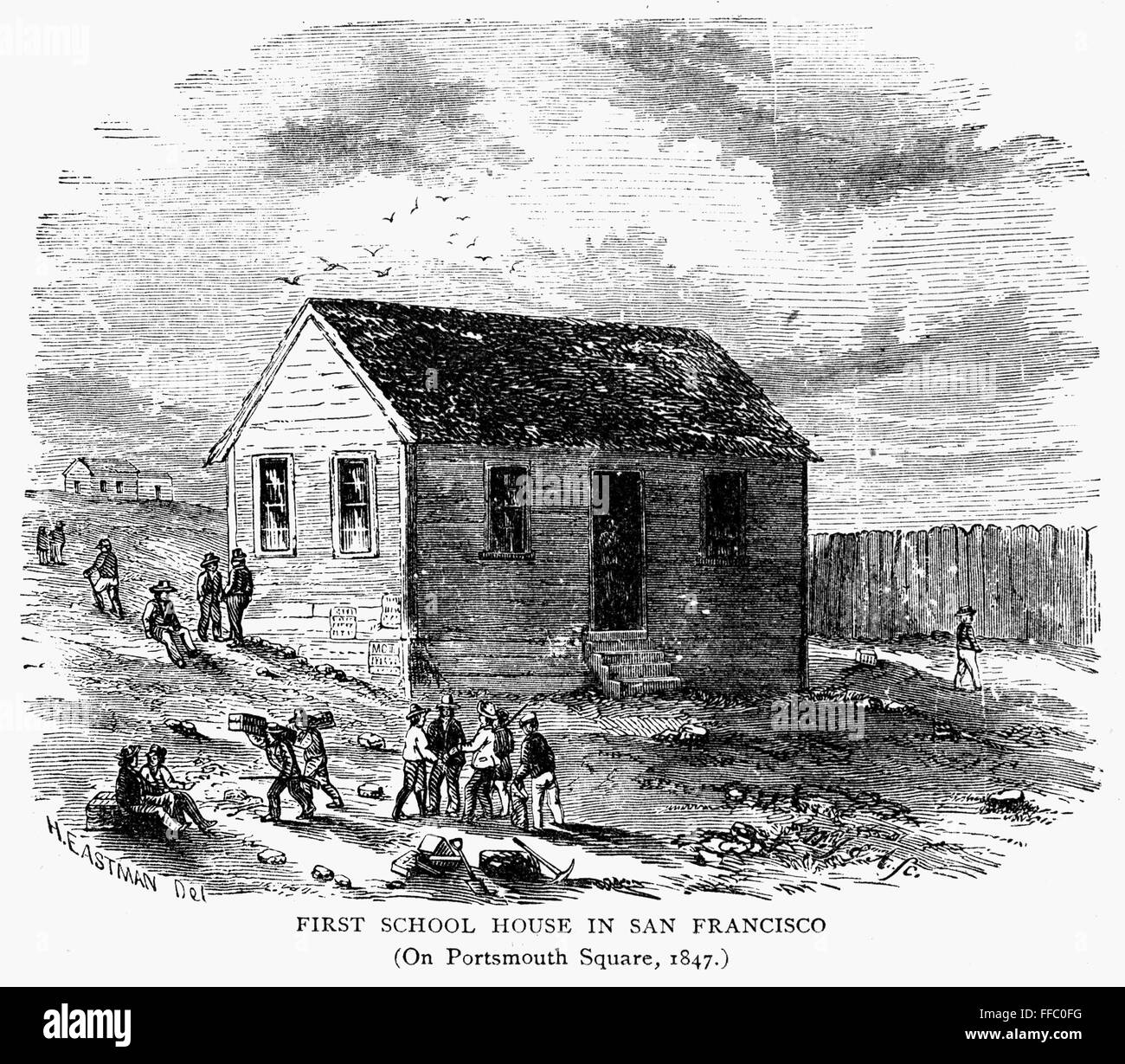 SAN FRANCISCO: FIRST SCHOOL. /nThe first schoolhouse in San Francisco ...