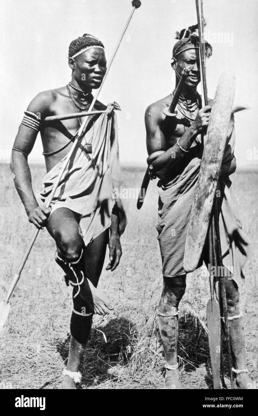 SUDAN: SHILLUK WARRIORS. /nShilluk warriors in southern Sudan ...
