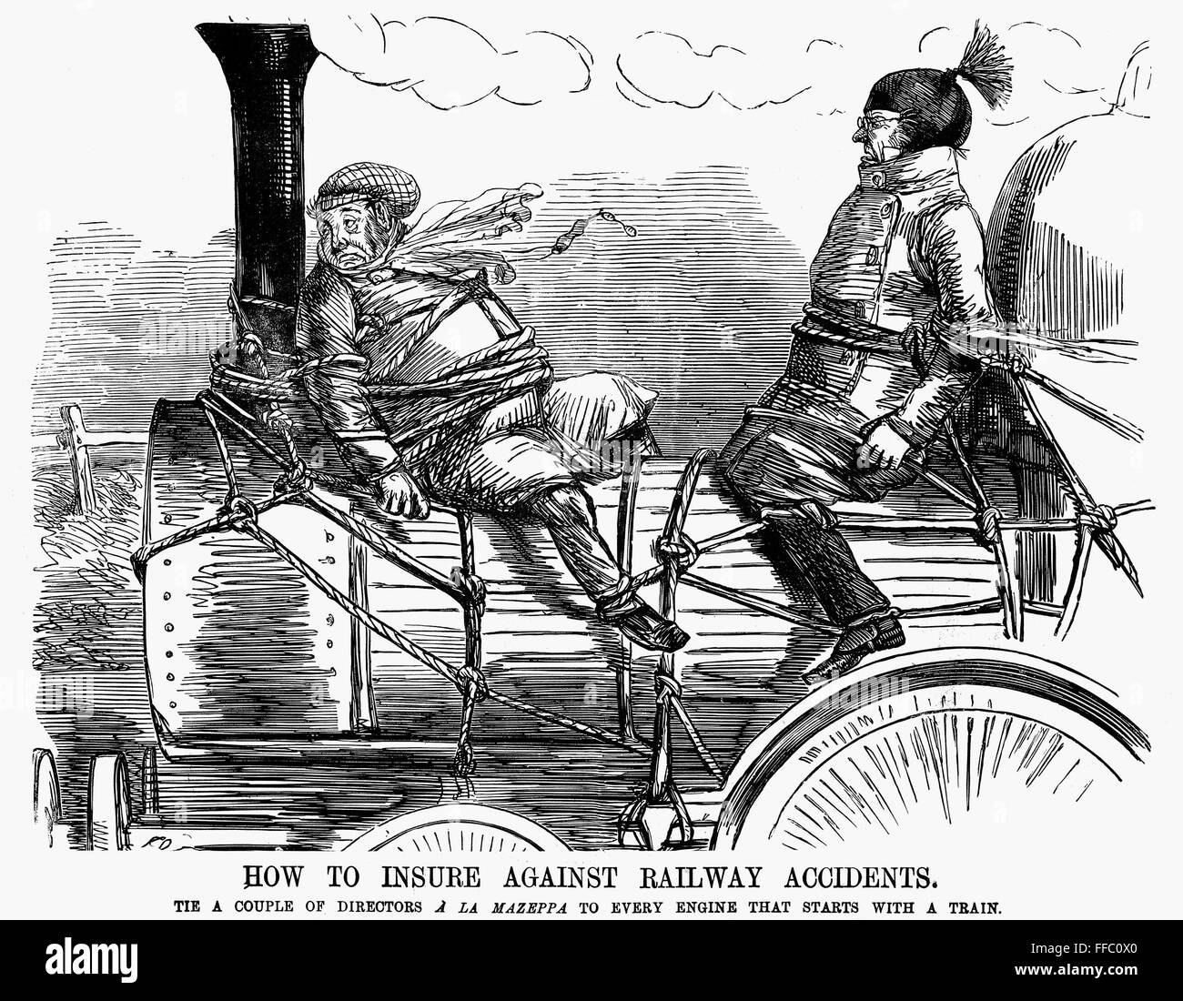 RAILROAD SAFETY, 1853. /n'How to Insure Against Railway Accidents.' Two ...