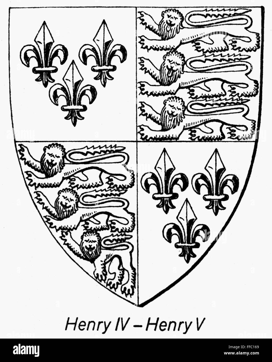 ENGLISH COAT OF ARMS. /nThe coat of arms of King Henry IV (1367-1413 ...