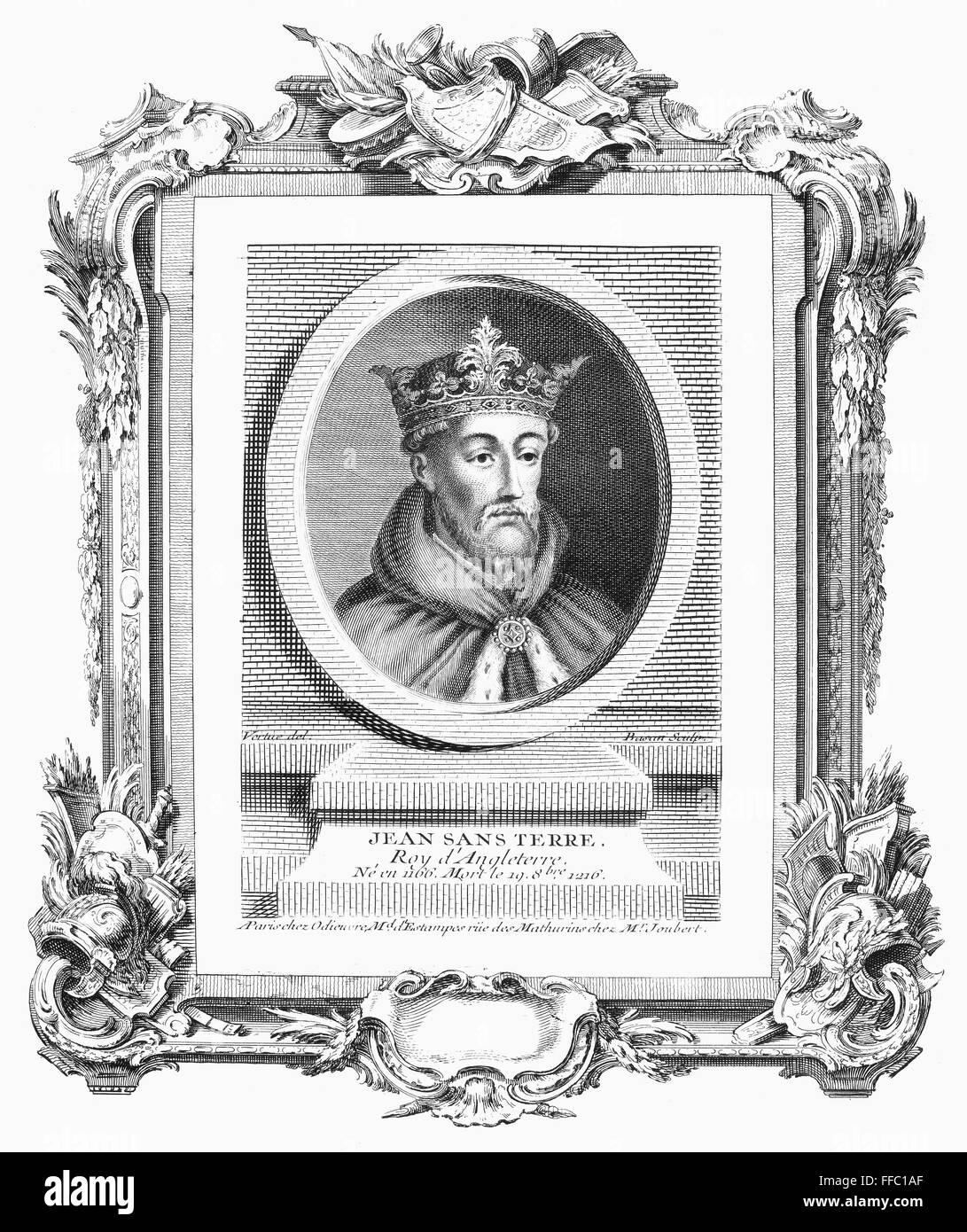 JOHN OF GAUNT (1340-1399). /nDuke of Lancaster. Copper engraving ...