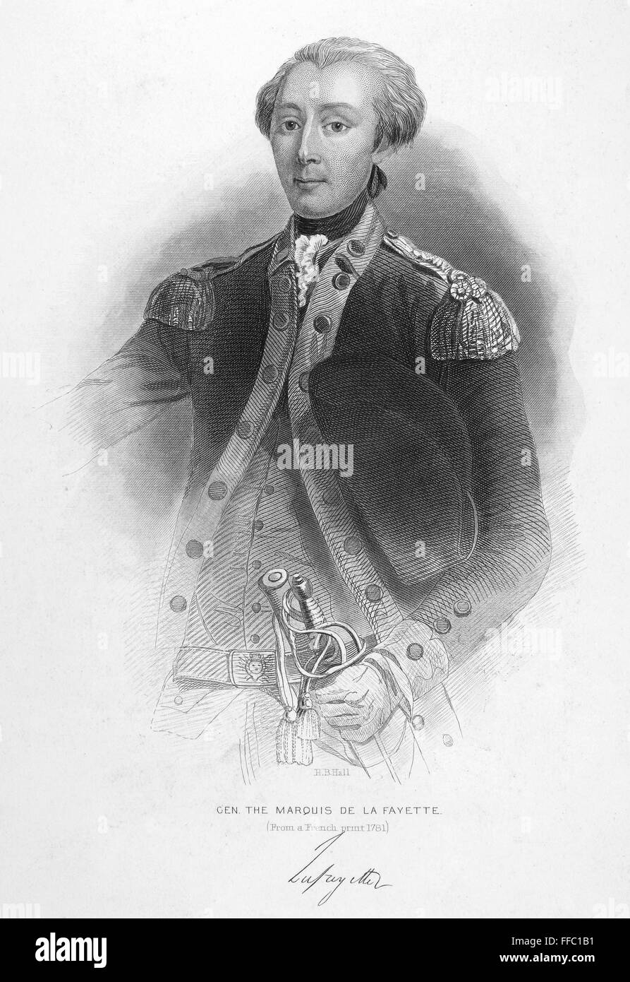 MARQUIS de LAFAYETTE /n(1757-1834). French soldier and statesman. Steel ...
