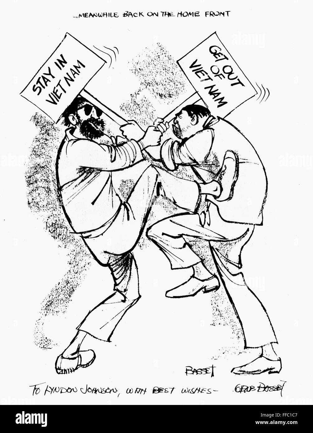 VIETNAM WAR: CARTOON, 1965. /n'...Meanwhile back on the home front. To ...