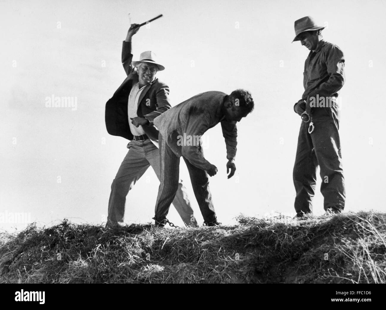 Cool Hand Luke 1967 Na Prison Guard Beats Luke As Another Guard Stands By Scene From The