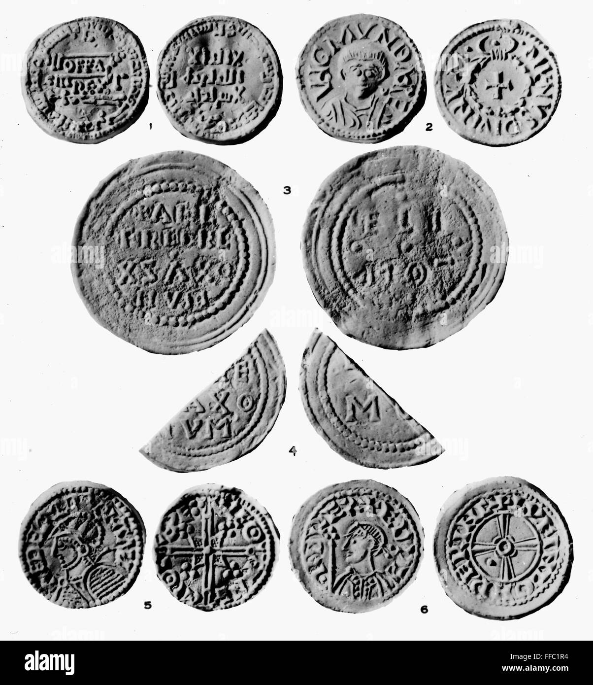 ANGLO-SAXON OFFERING-PIECES. /n1. Gold dinar of King Offa, c786; 2 Gold ...