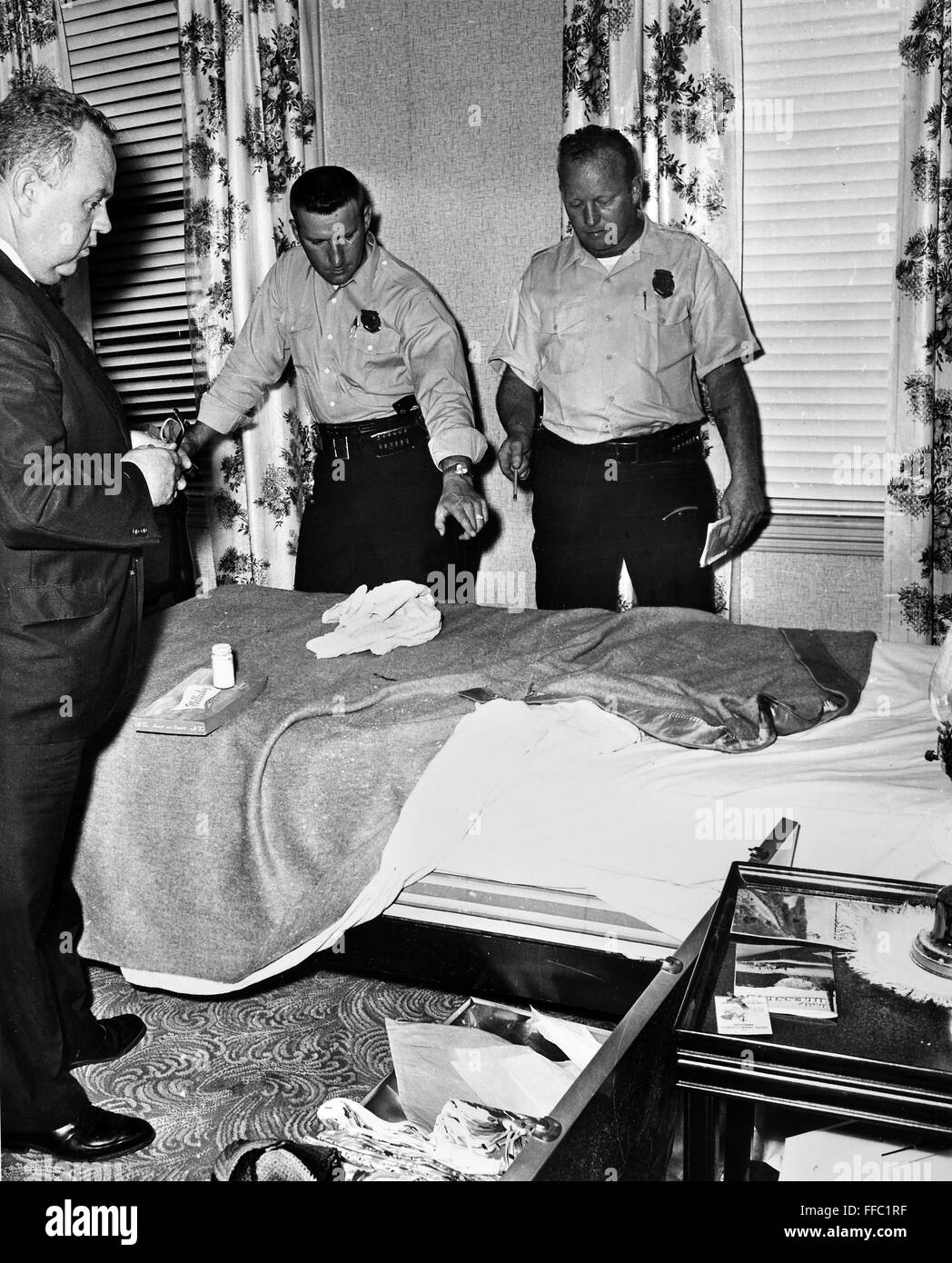 CRIME SCENE, 1962. /nCrime scene in Lynn, Massachusetts, where Helen ...