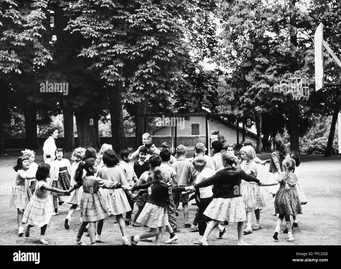 SWITZERLAND: SCHOOL, 1958. /nElementary school students at play at the ...