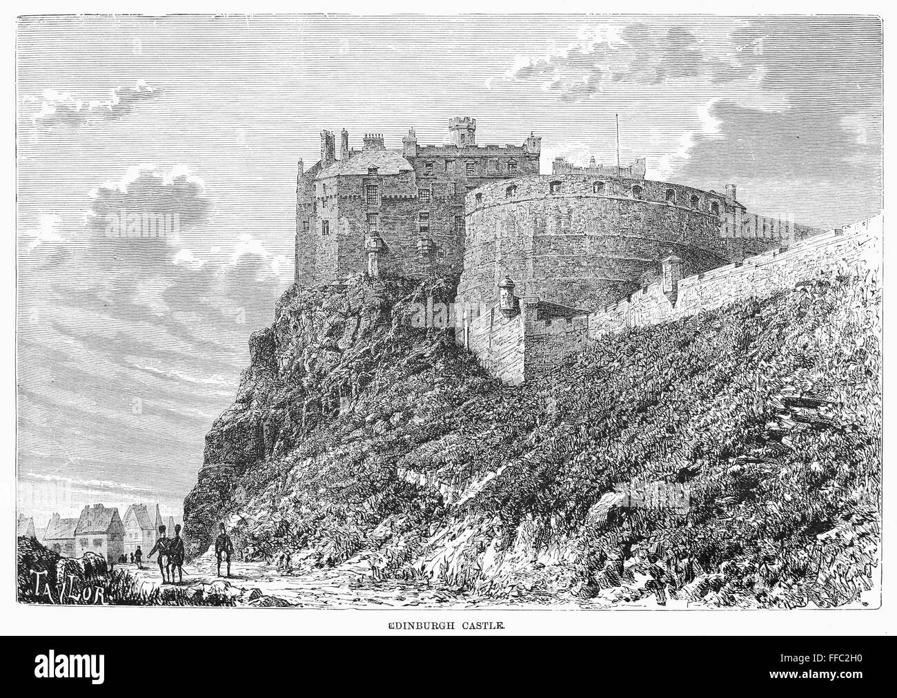 EDINBURGH CASTLE. /nEdinburgh Castle in Edinburgh, Scotland. Wood ...