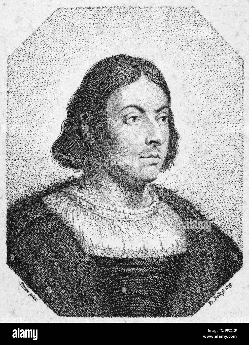 GIOVANNI BOCCACCIO /n(1313-1375). Italian writer. Aquatint, German ...