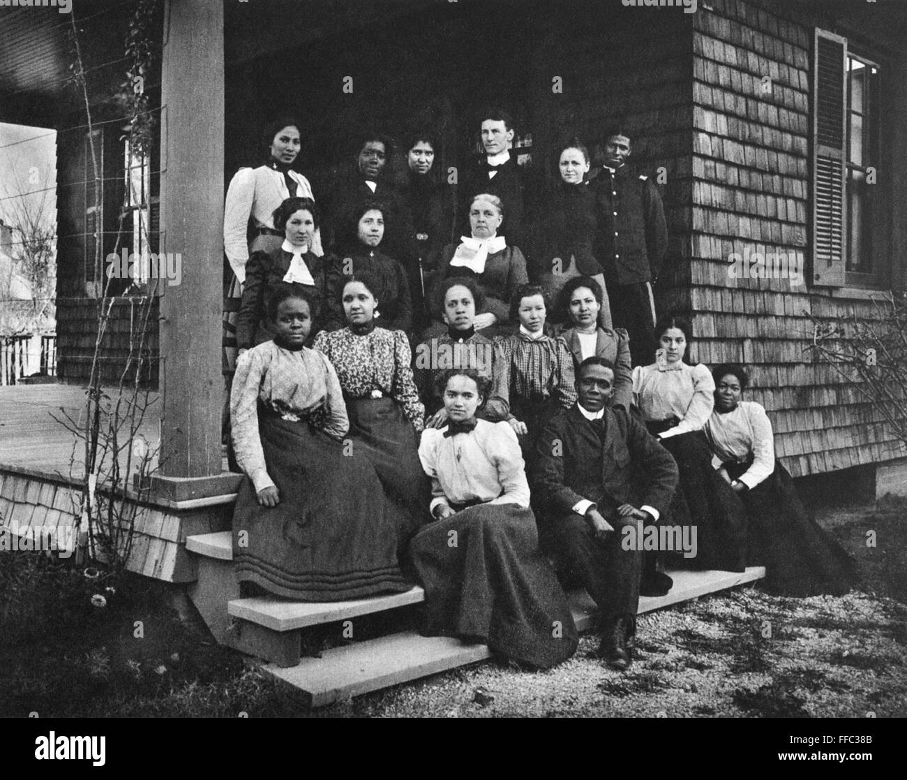 HAMPTON INSTITUTE, c1900. /nThe post-graduate class of 1900 at Hampton ...