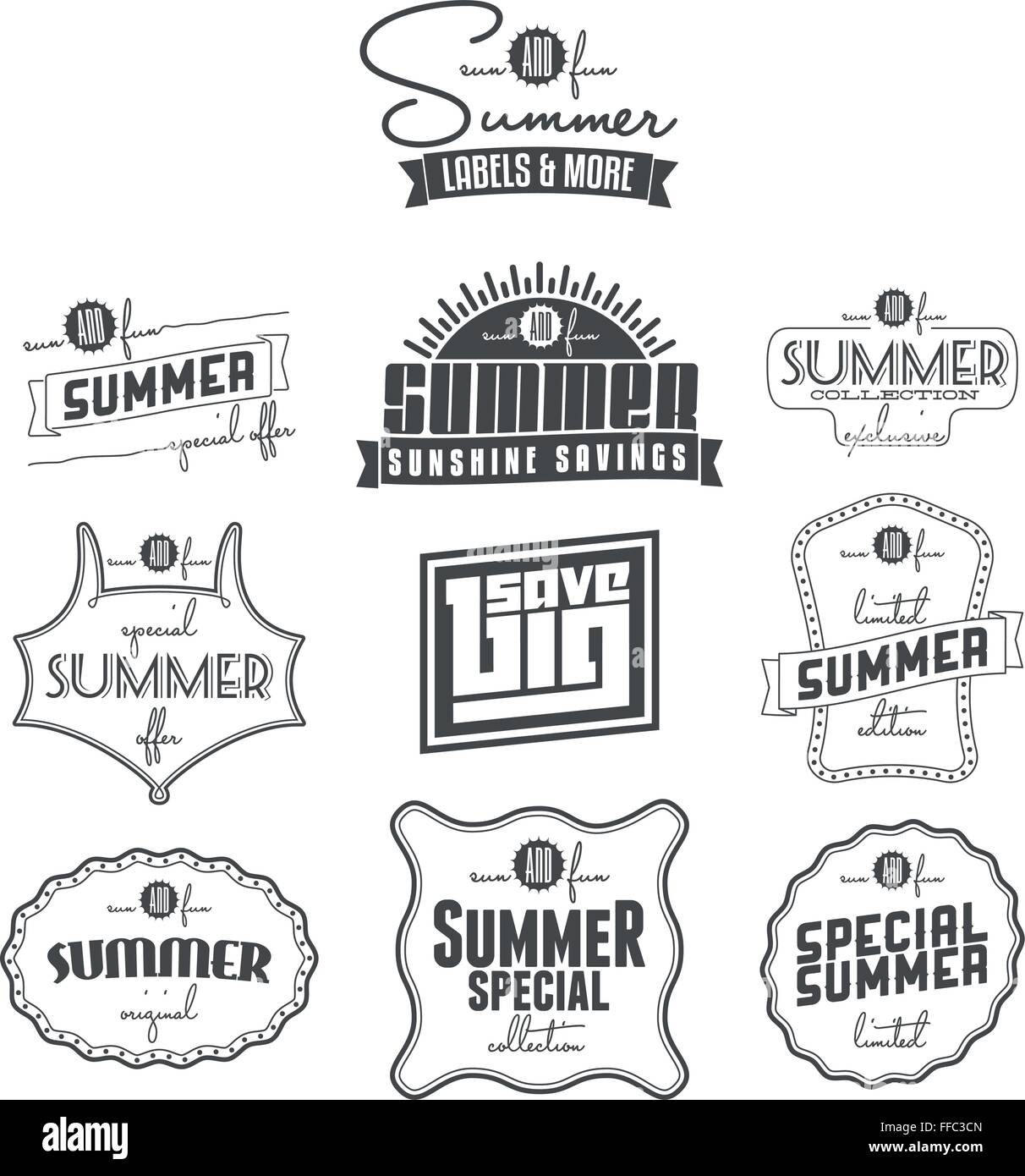 Vintage labels big collection Stock Vector Images - Alamy