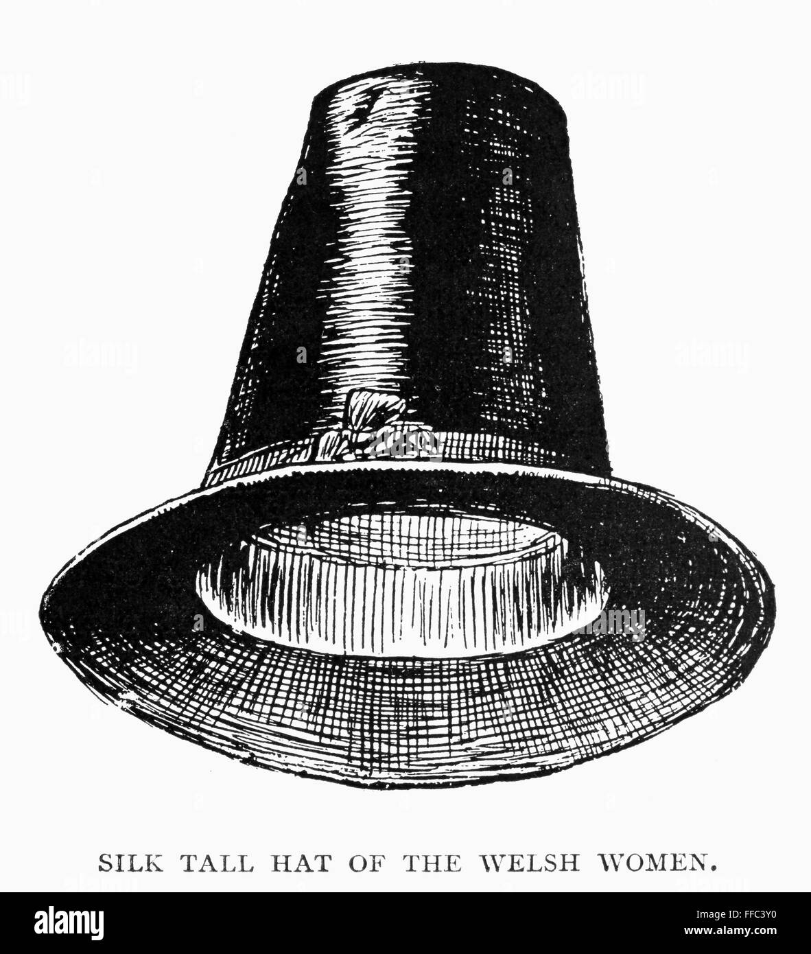 WELSH WOMEN'S HAT. /nThe traditional silk hat of Welsh women. Line ...