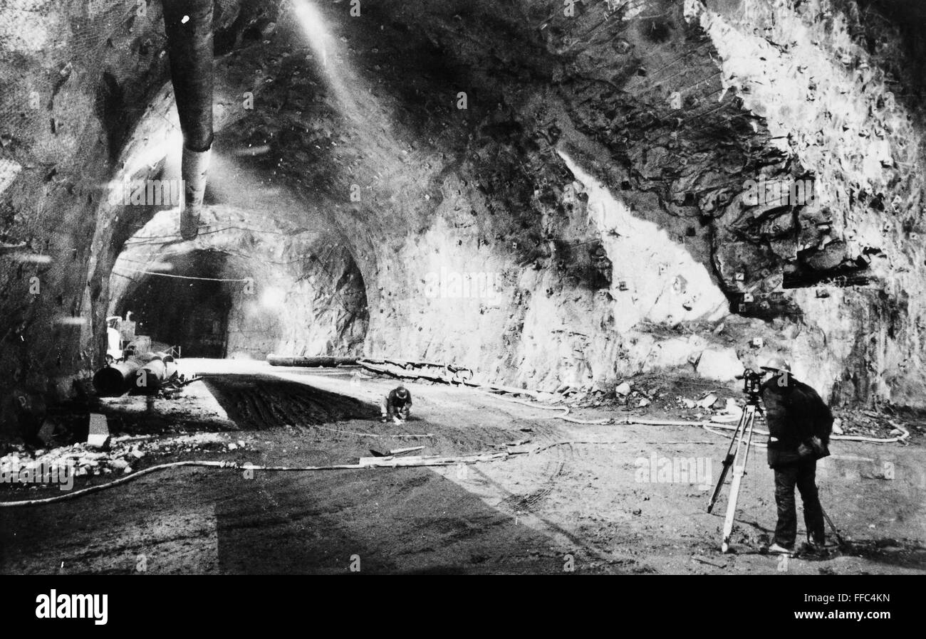 CHEYENNE MOUNTAIN, 1963. /nConstruction of the North American Air ...