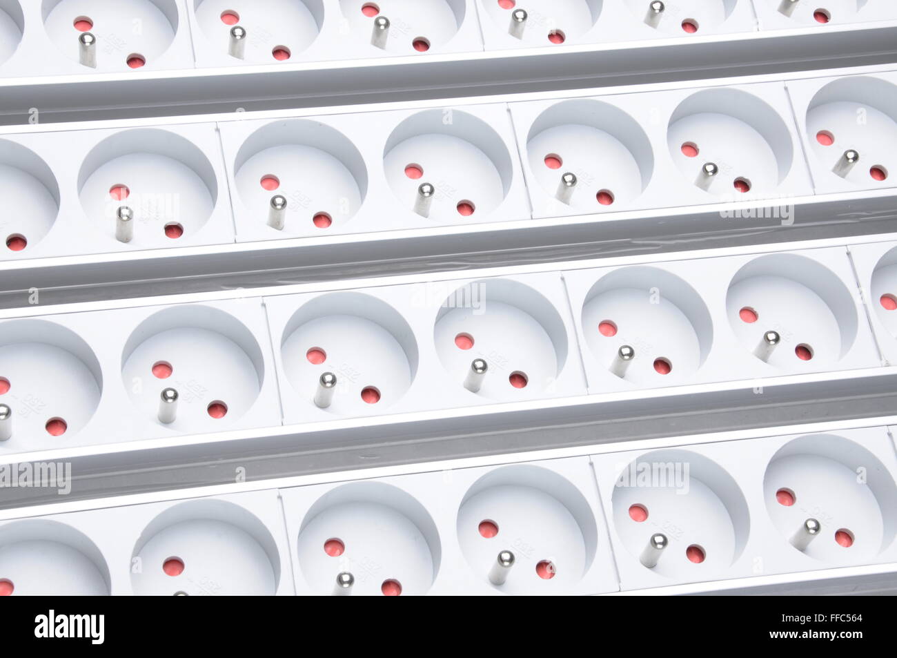 Group of empty electrical power strips Stock Photo - Alamy