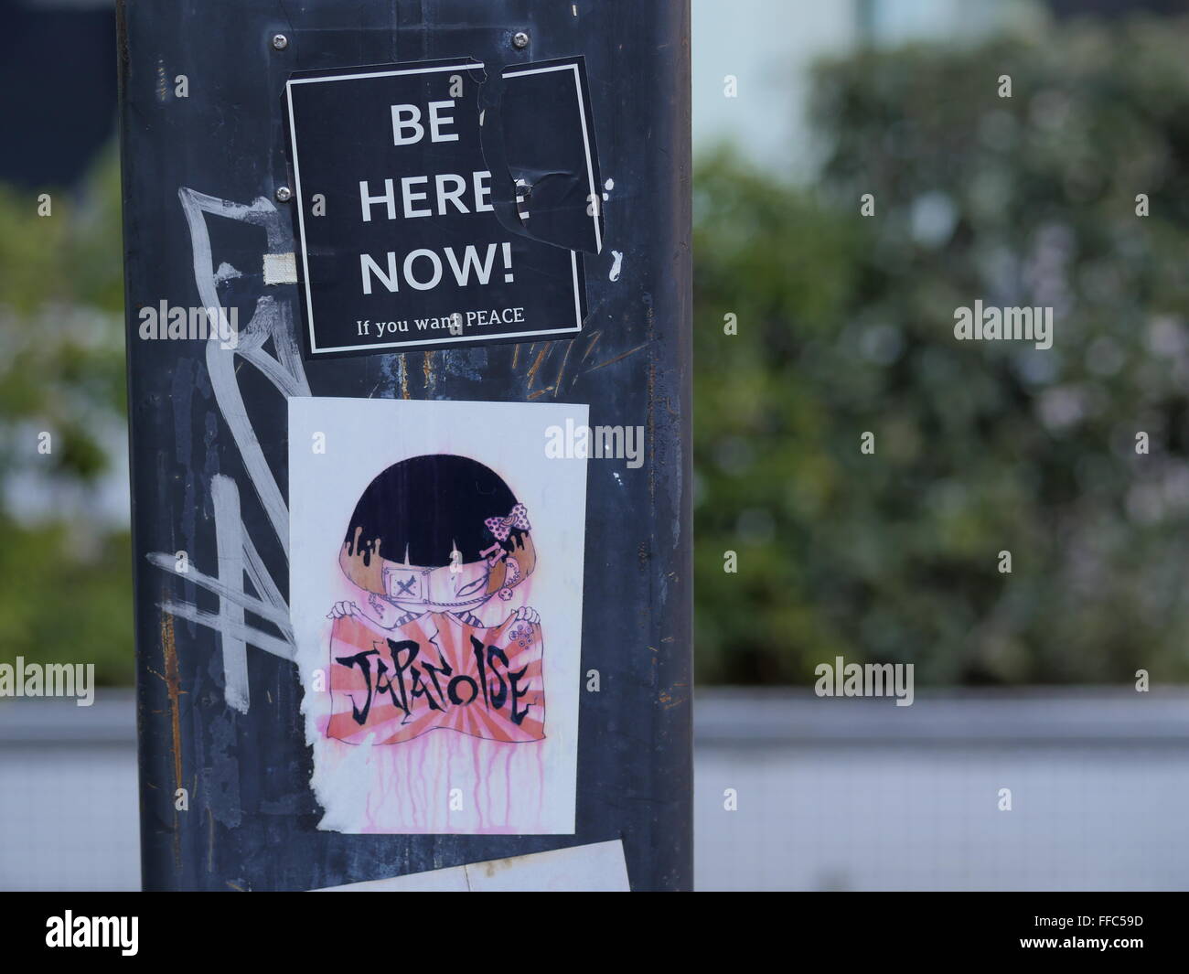 Street pole stickers hi-res stock photography and images - Alamy