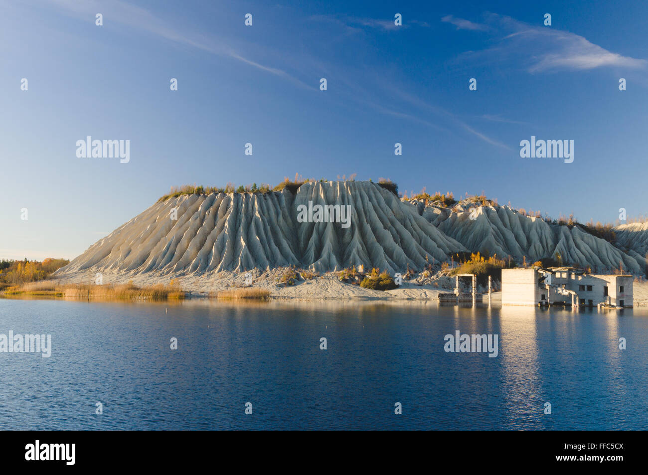 Rummu quarry autumn scene in sunset light, Estonia Stock Photo - Alamy