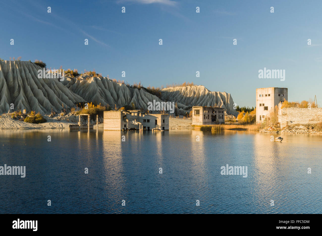 Abandoned Rummu quarry on fall evening, Estonia Stock Photo - Alamy