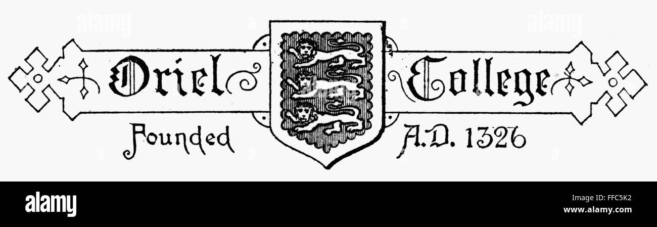OXFORD: COAT OF ARMS. /nCoat of arms of Oriel College, Oxford ...