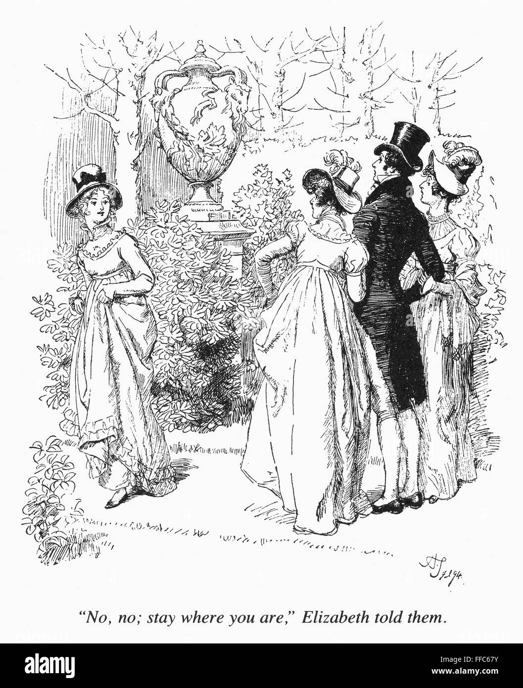 AUSTEN PRIDE PREJUDICE nIllustration By Hugh Thomson For An 1894 austen-pride-prejudice-nillustration-by-hugh-thomson-for-an-1894