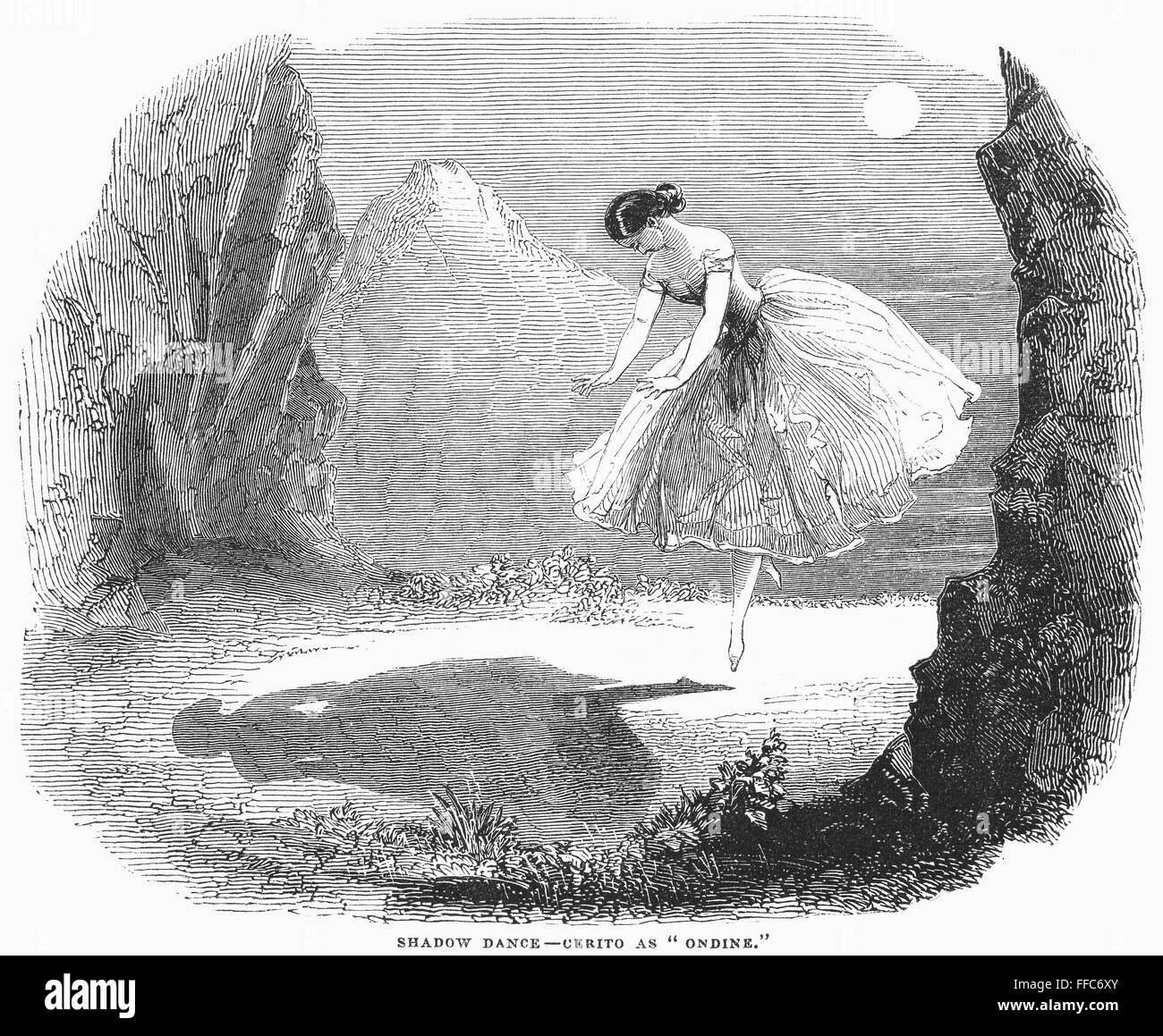 BALLET: ONDINE, 1843. /nShadow dance from a performance of 'Ondine ...
