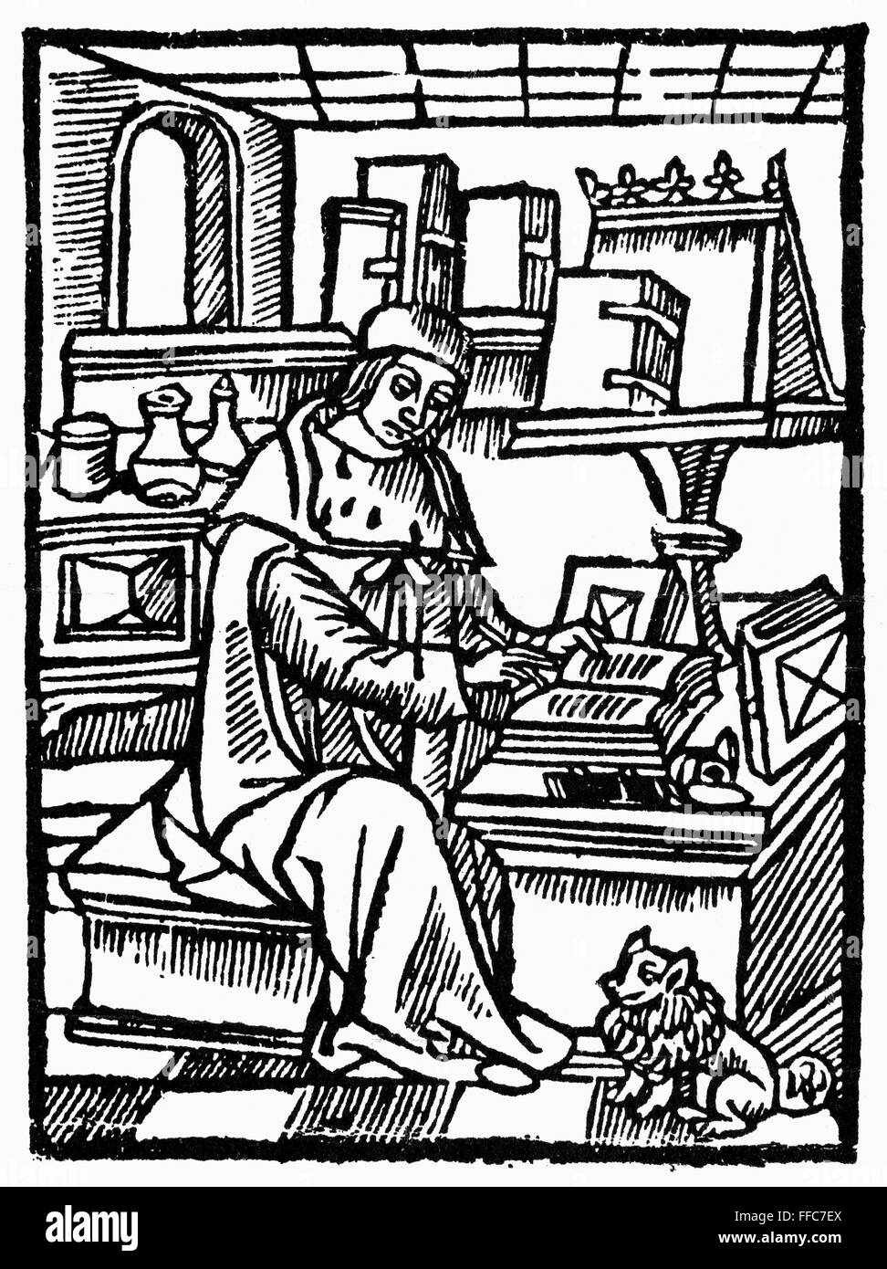 Clipart Medieval Scribe