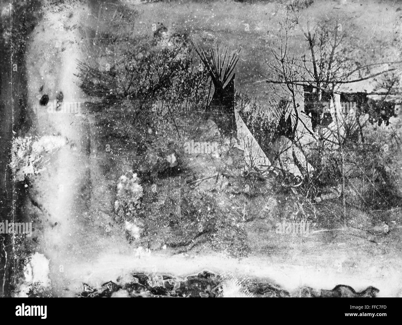 NATIVE AMERICANS: KANSAS VILLAGE. /nA Native American village in the ...