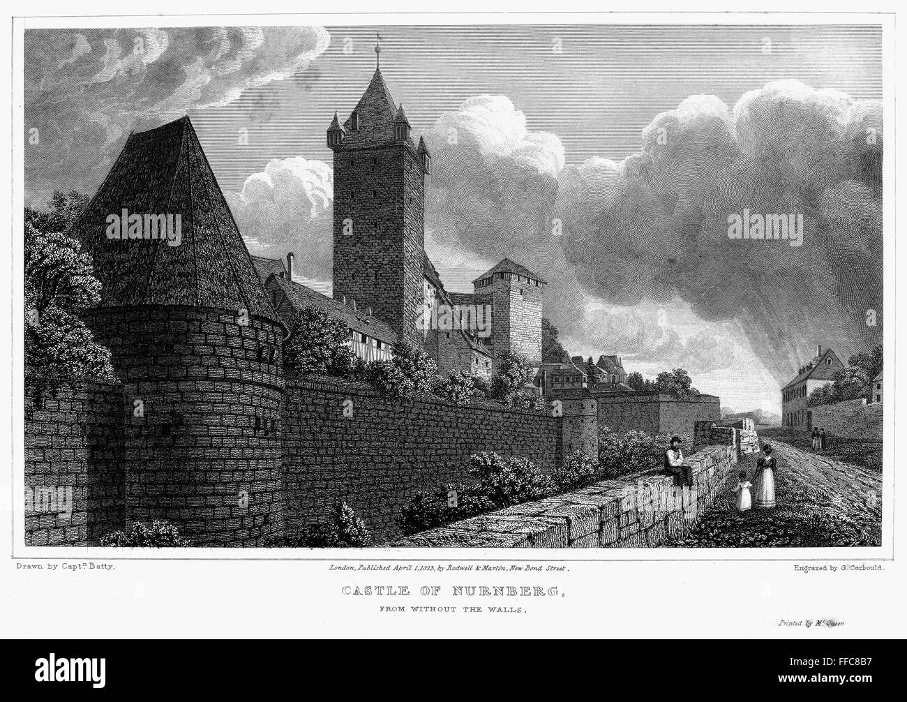 GERMANY: NUREMBERG, 1823. /nView of Nuremberg Castle, Nuremberg ...