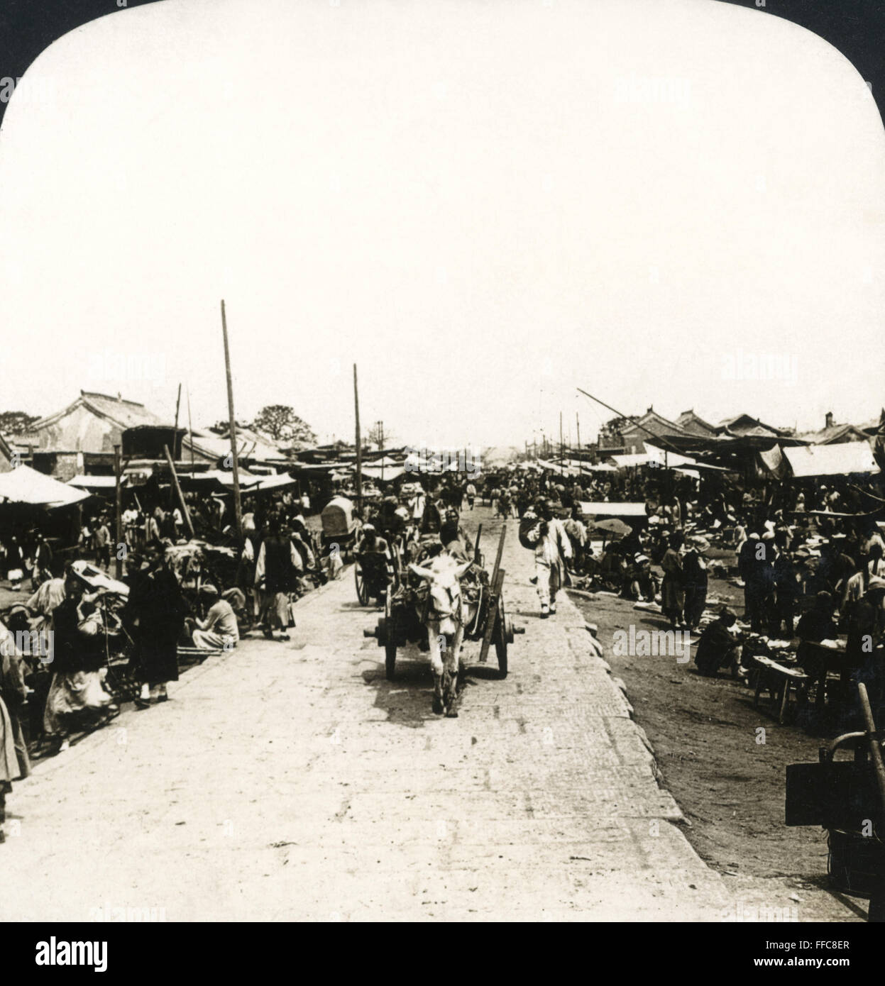 CHINA: PEKING, 1901. /nThe old city road at Peking (Beijing), China ...
