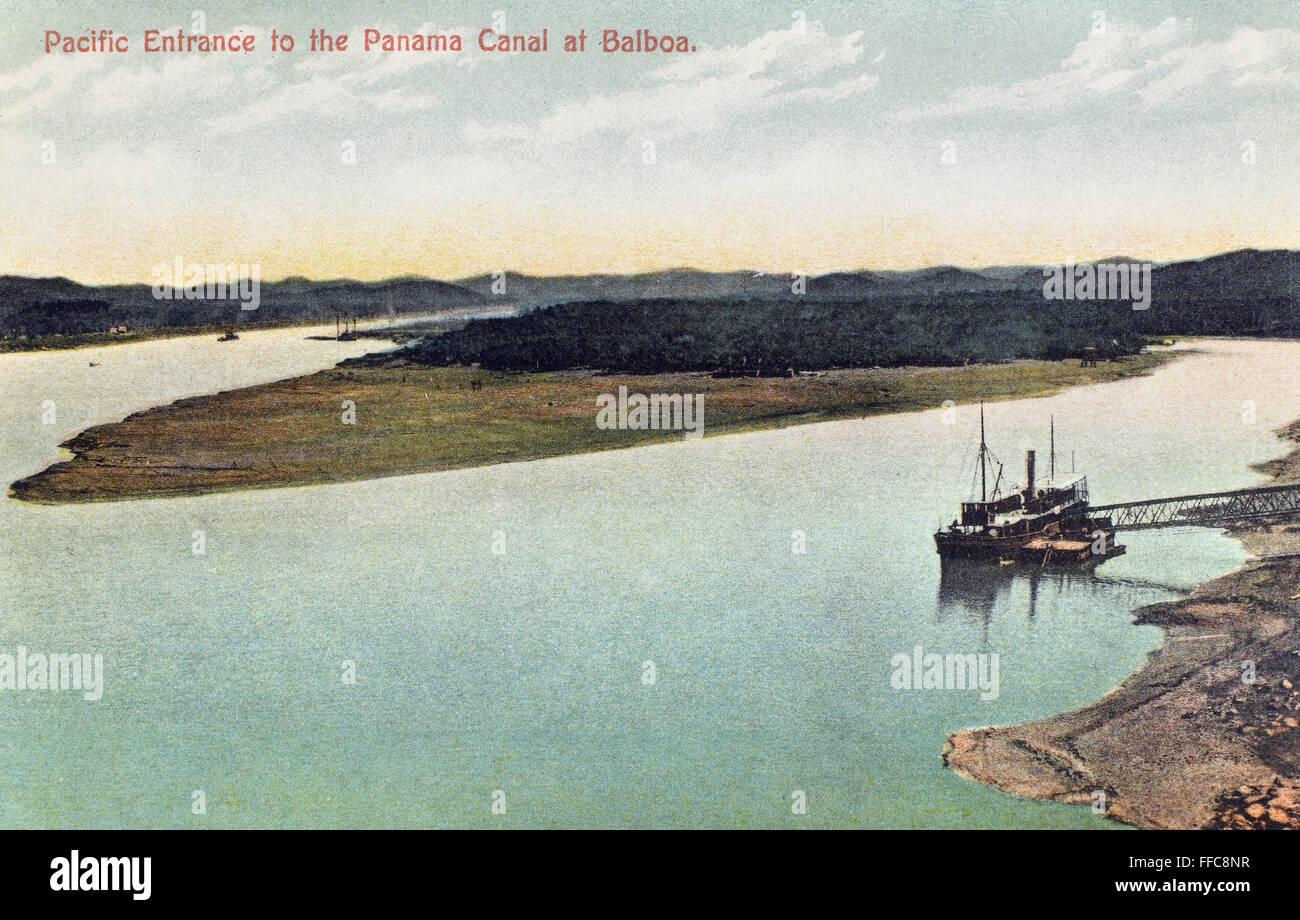 PANAMA CANAL: ENTRANCE. /nThe Pacific entrance to the Panama Canal at ...