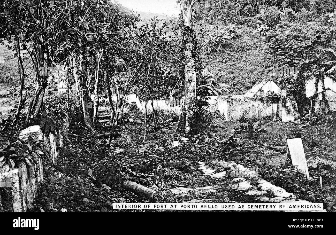 PANAMA: PORTOBELLO, c1910. /nAn area of one of the colonial Spanish ...